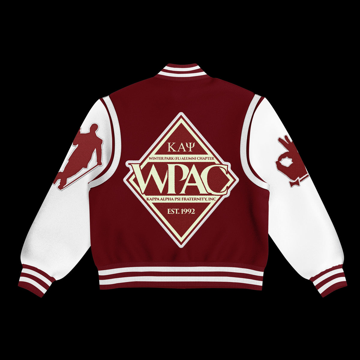 Kappa Alpha Psi Real Leather Sleeve Letterman Jacket – BlessedByWes