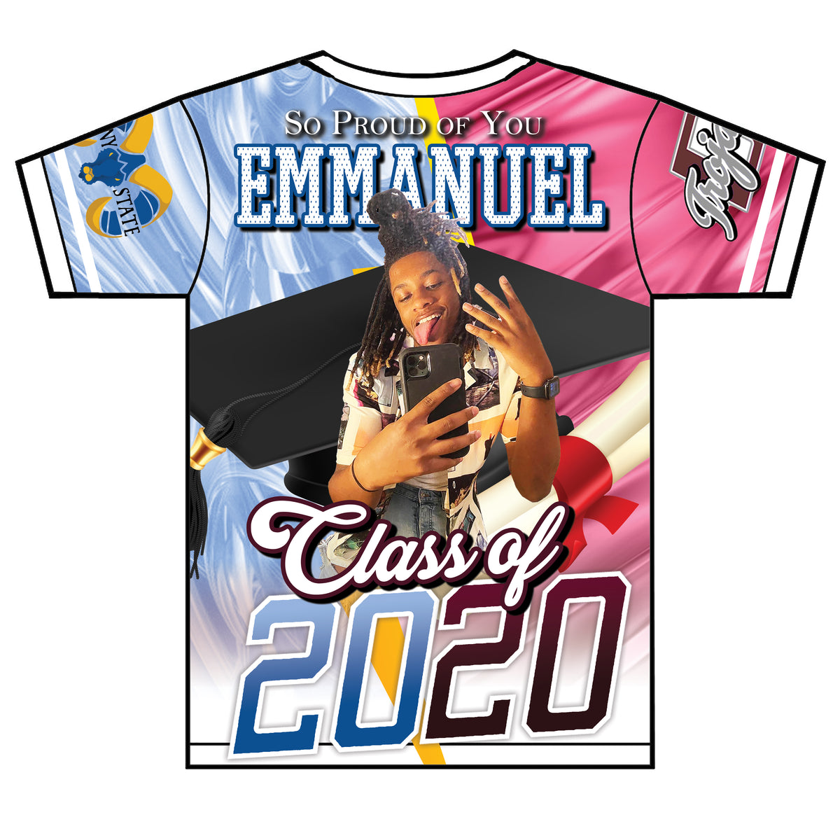 "Dual Enrollment" Custom Designed Graduation 3D shirt – BlessedByWes