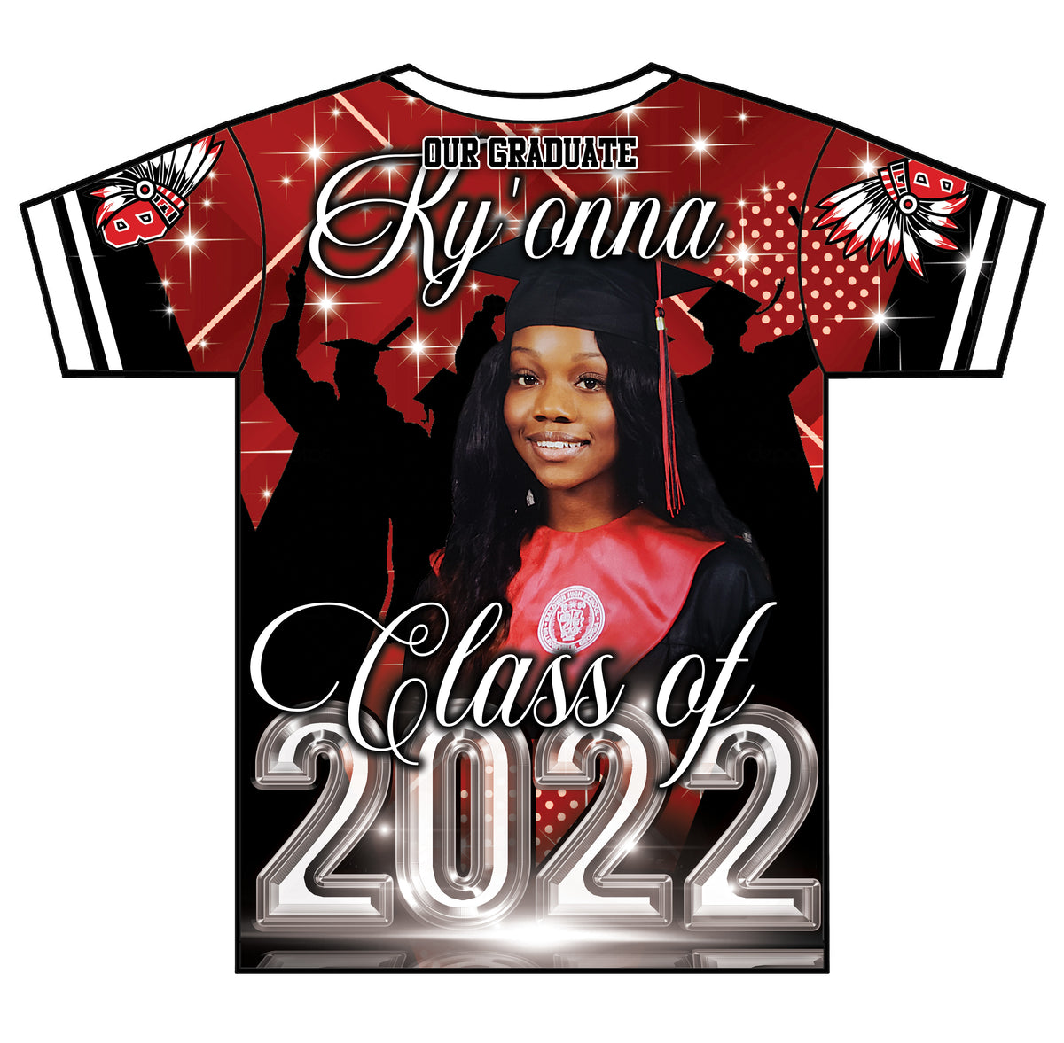 "Ky'onna" Custom Designed Graduation 3D shirt – BlessedByWes
