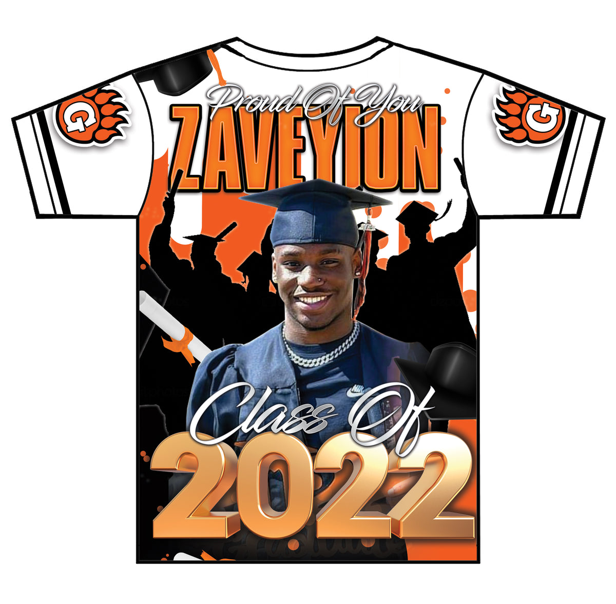 "Zaveyion" Custom Designed Graduation 3D shirt – BlessedByWes